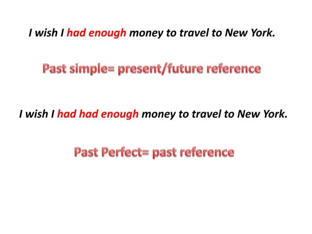I wish + past simple/past perfect | PPTX