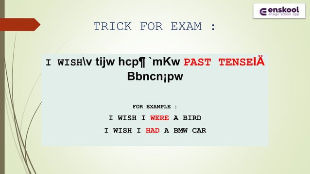 I WISH RULE POWERPOINT PRESENTATION IN ENGLISH GRAMMAR | PPTX