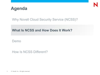 Securing Your Cloud Applications with Novell Cloud Security Service | PPT