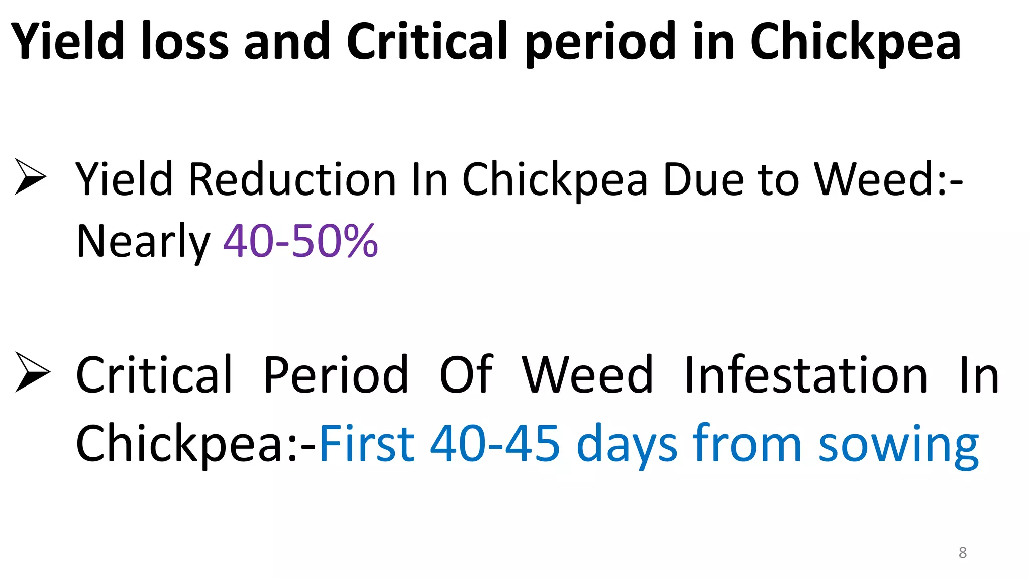 INTEGRATED WEED MANAGEMENT IN CHICKPEA | PPTX