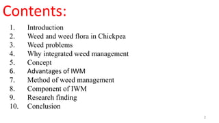 INTEGRATED WEED MANAGEMENT IN CHICKPEA | PPTX