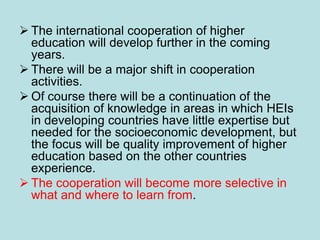 The role of co-operation in higher education for development | PPT