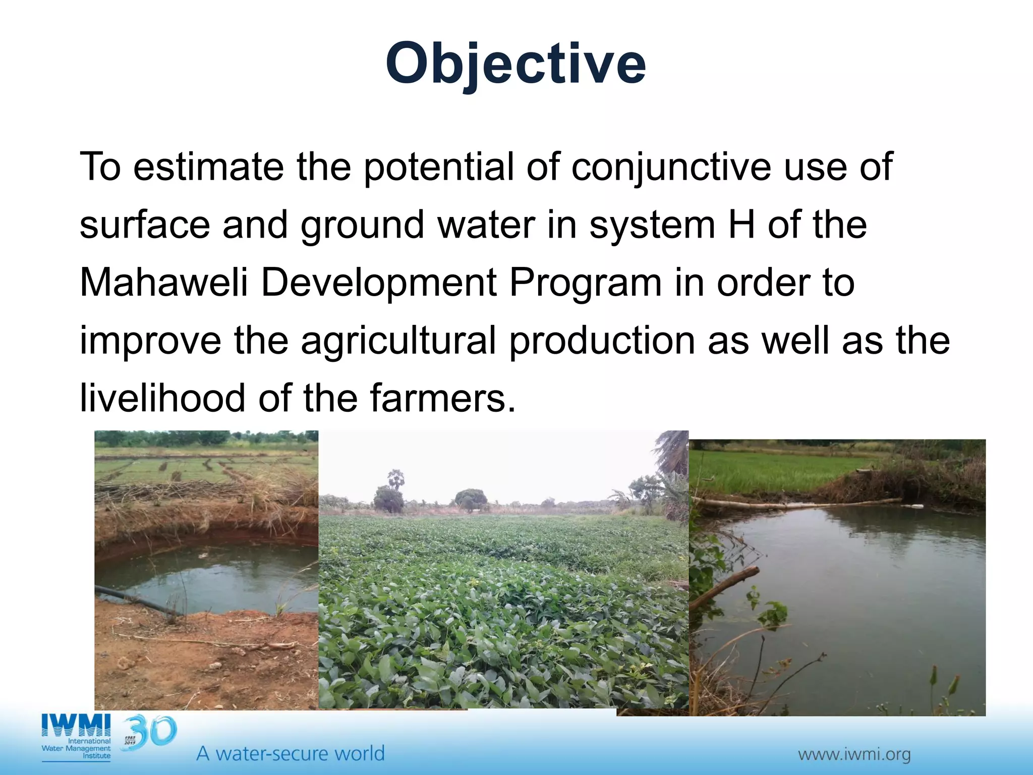 Promoting conjunctive use of surface and groundwater: A case study from ...