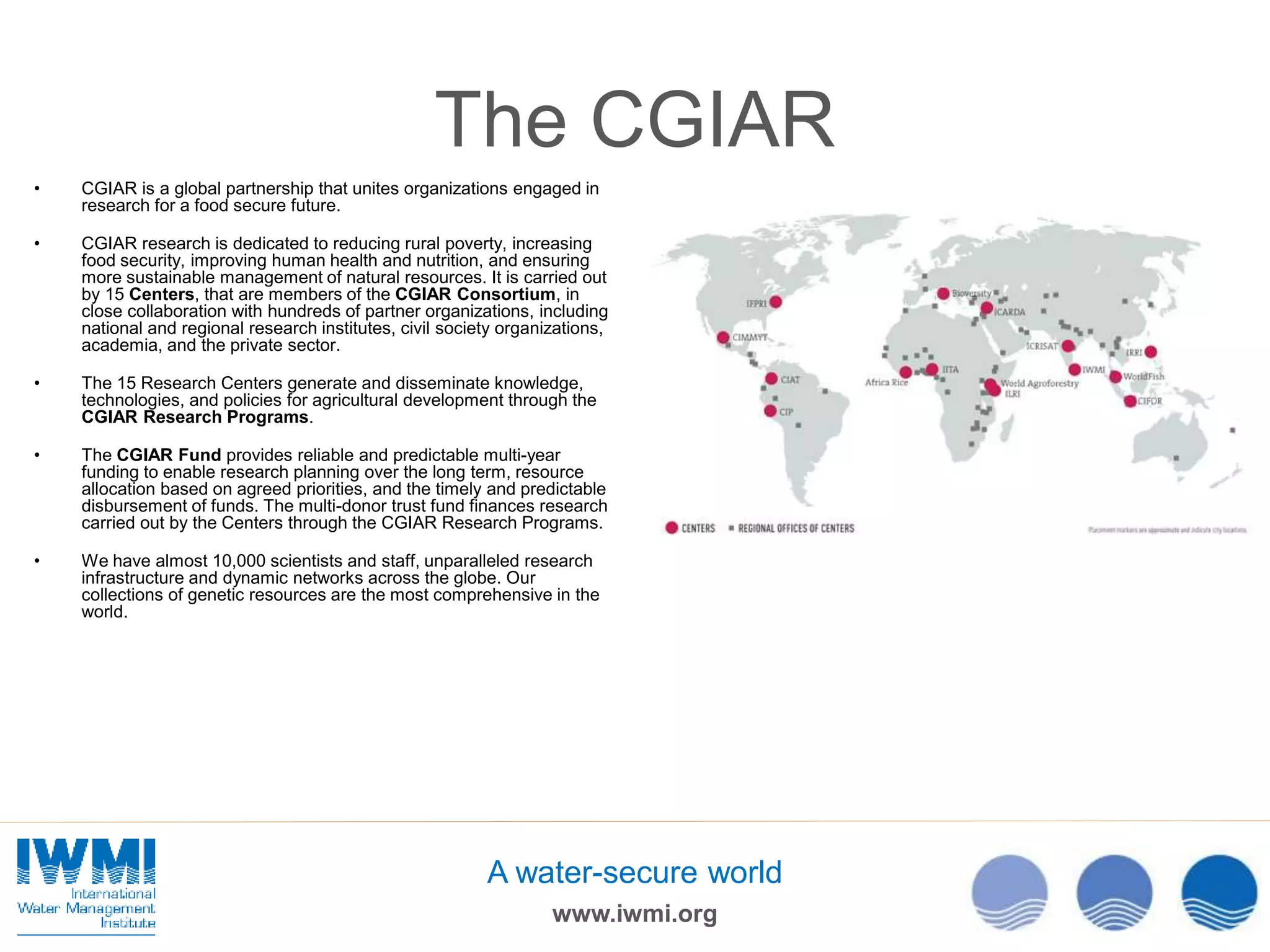 IWMI/CGIAR: Africa RISING and LIVES | PPTX | Agriculture | Industries