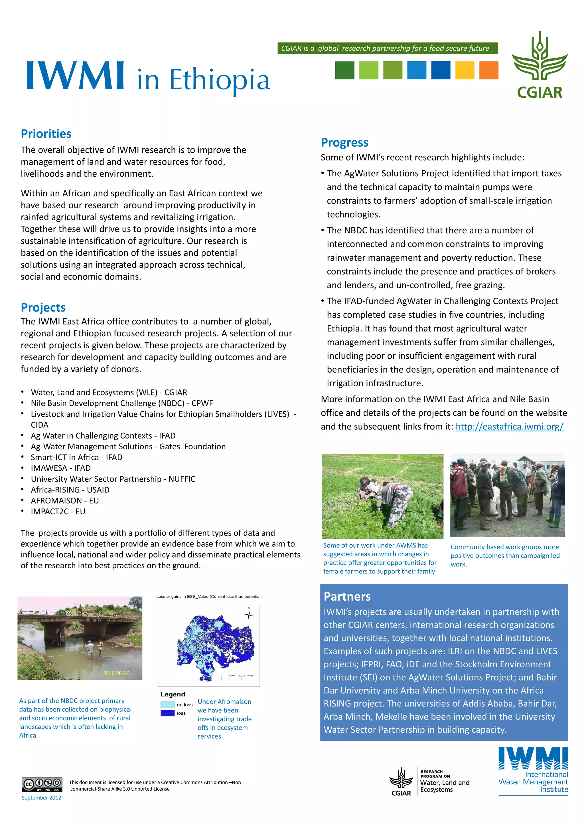 IWMI in Ethiopia | PPTX