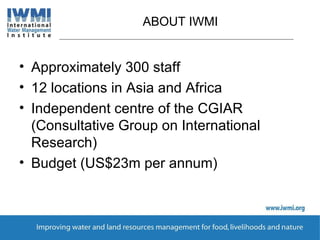 International Water Management Institute (IWMI) Strategic Plan ...