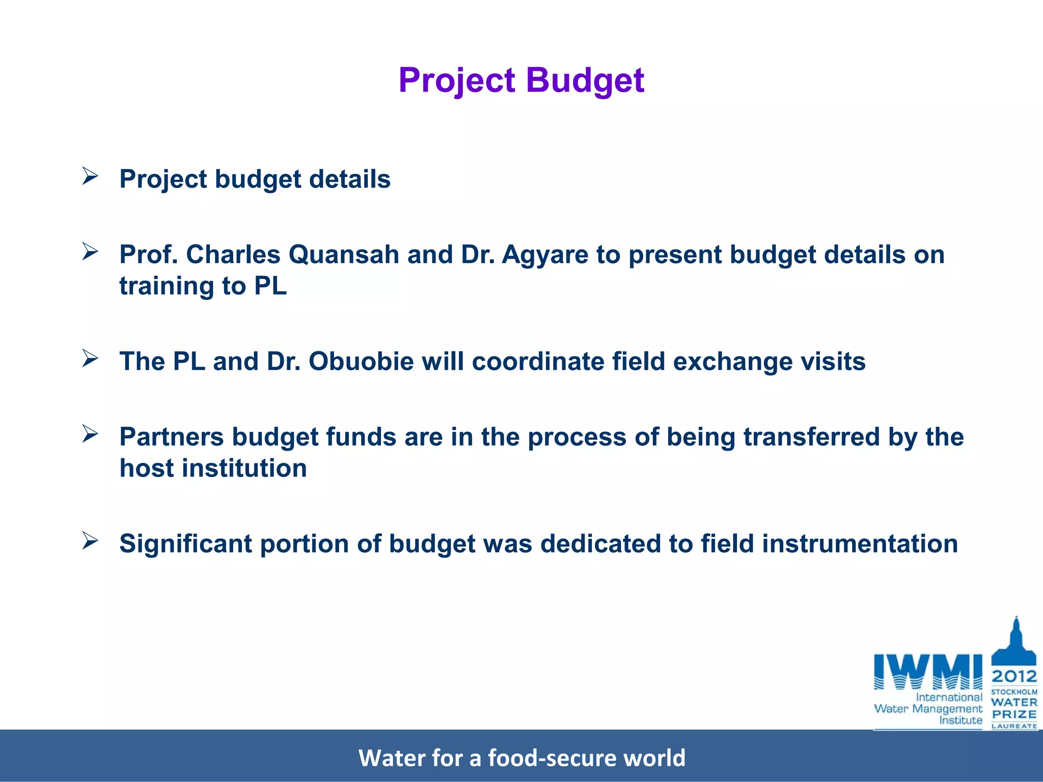 Sustainable Water Management Project | PPT