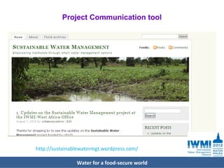 Sustainable Water Management Project | PPT