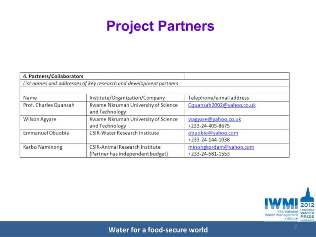 Sustainable Water Management Project | PPT