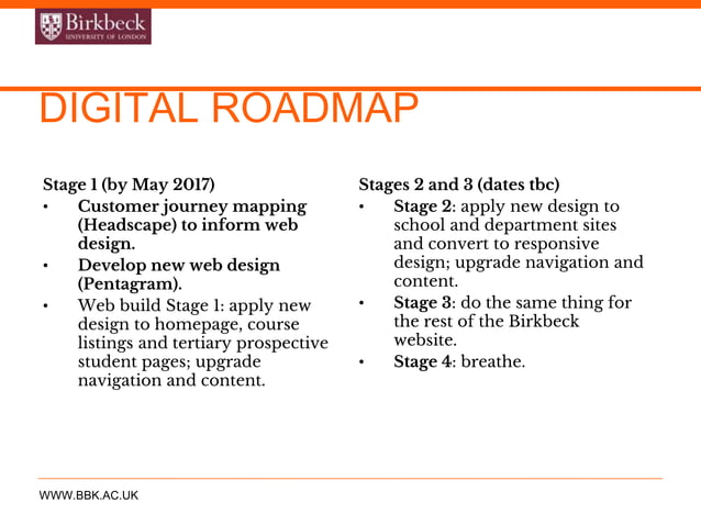 Telling the Birkbeck Story | PPT