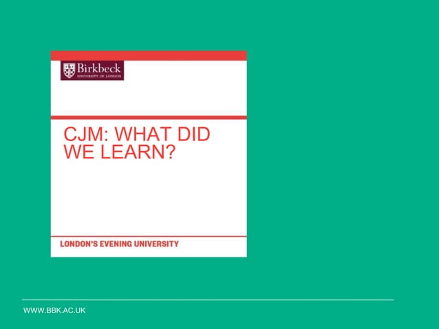Telling the Birkbeck Story | PPT