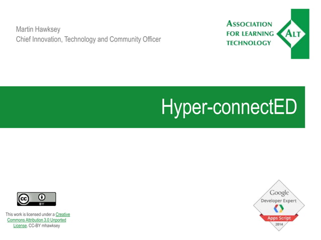 IWMW14: Hyper-connectED (ocTEL, Open Badges and the Personal Knowledge ...