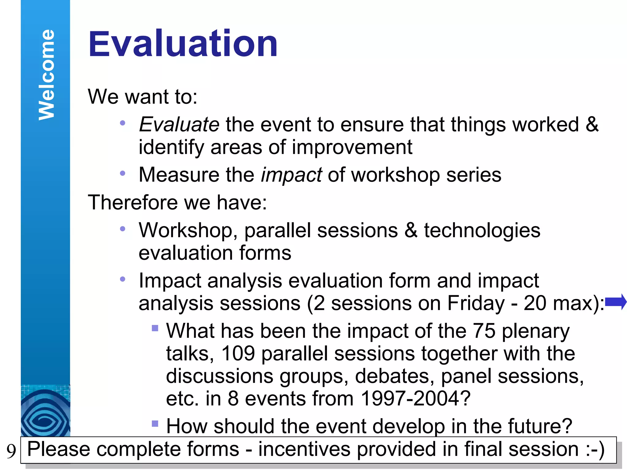 IWMW 2005: Welcome | PPT