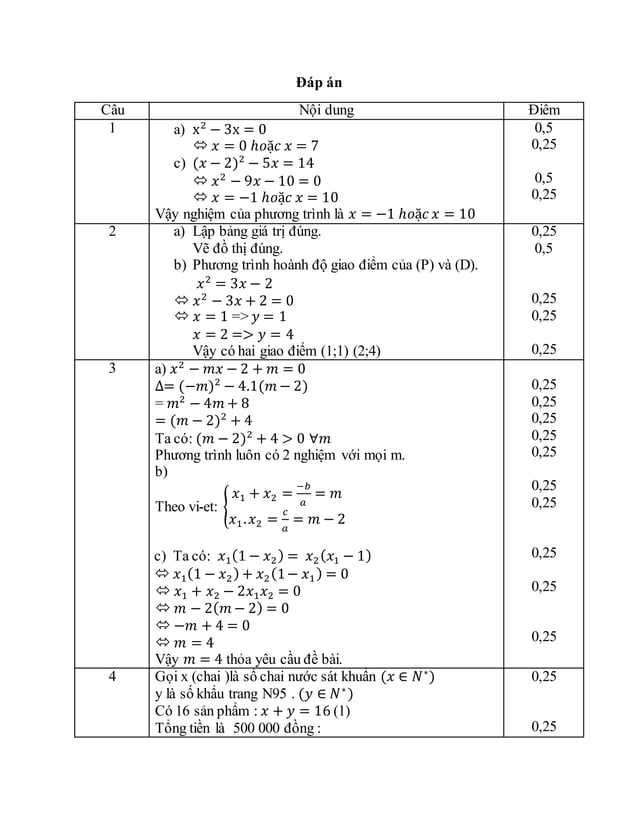 Đề Thi HK2 Toán 9 - TH THCS THPT Việt Anh | DOCX