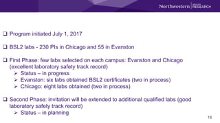 IMPLEMENTATION OF A BSL2 CERTIFICATION PROGRAM AT NORTHWESTERN ...
