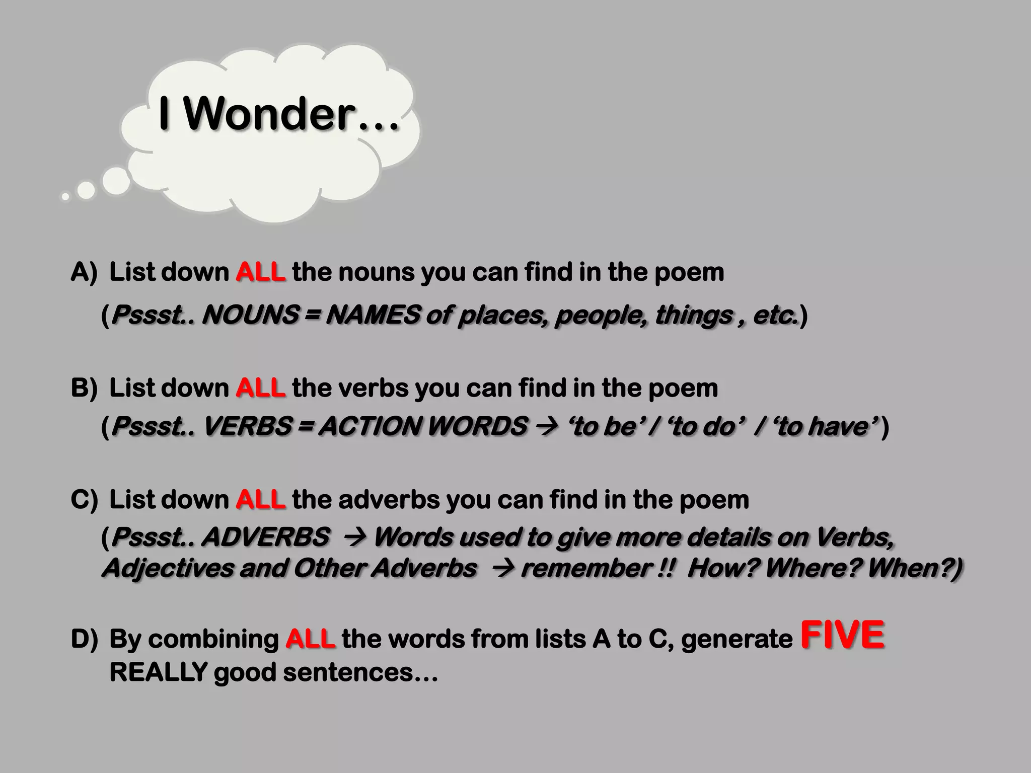 I Wonder | PPTX