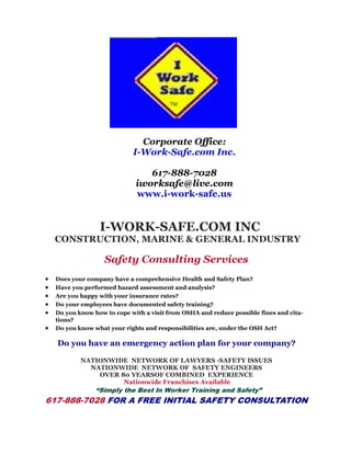 I Work Safe 2012 Brochure | PDF | Construction Industry | Industries