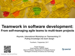 Iwot2017 teamwork in software development | PPT