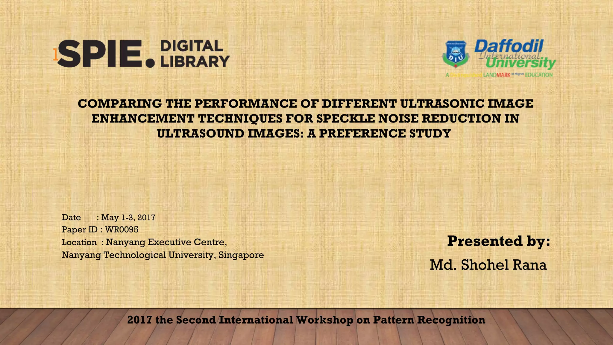 Comparing the Performance of Different Ultrasonic Image Enhancement ...
