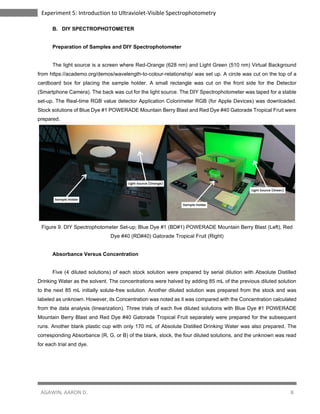 Experiment 5: Introduction to Ultraviolet-Visible Spectrophotometry | PDF