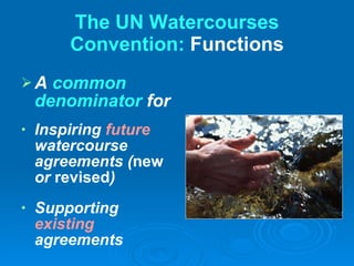 Entry into force of the UN Watercourses Convention: why should we care ...