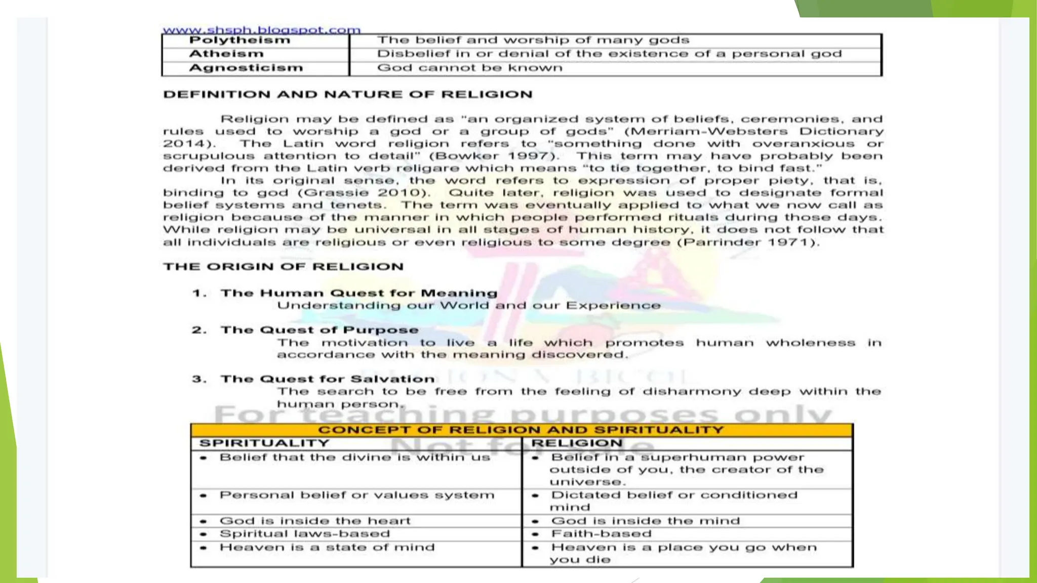 Introduction to the World Religion and Belief System IWRBS PPT 1.pptx