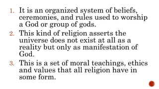 Introduction to World Religion and Belief System QUIZ | PPTX