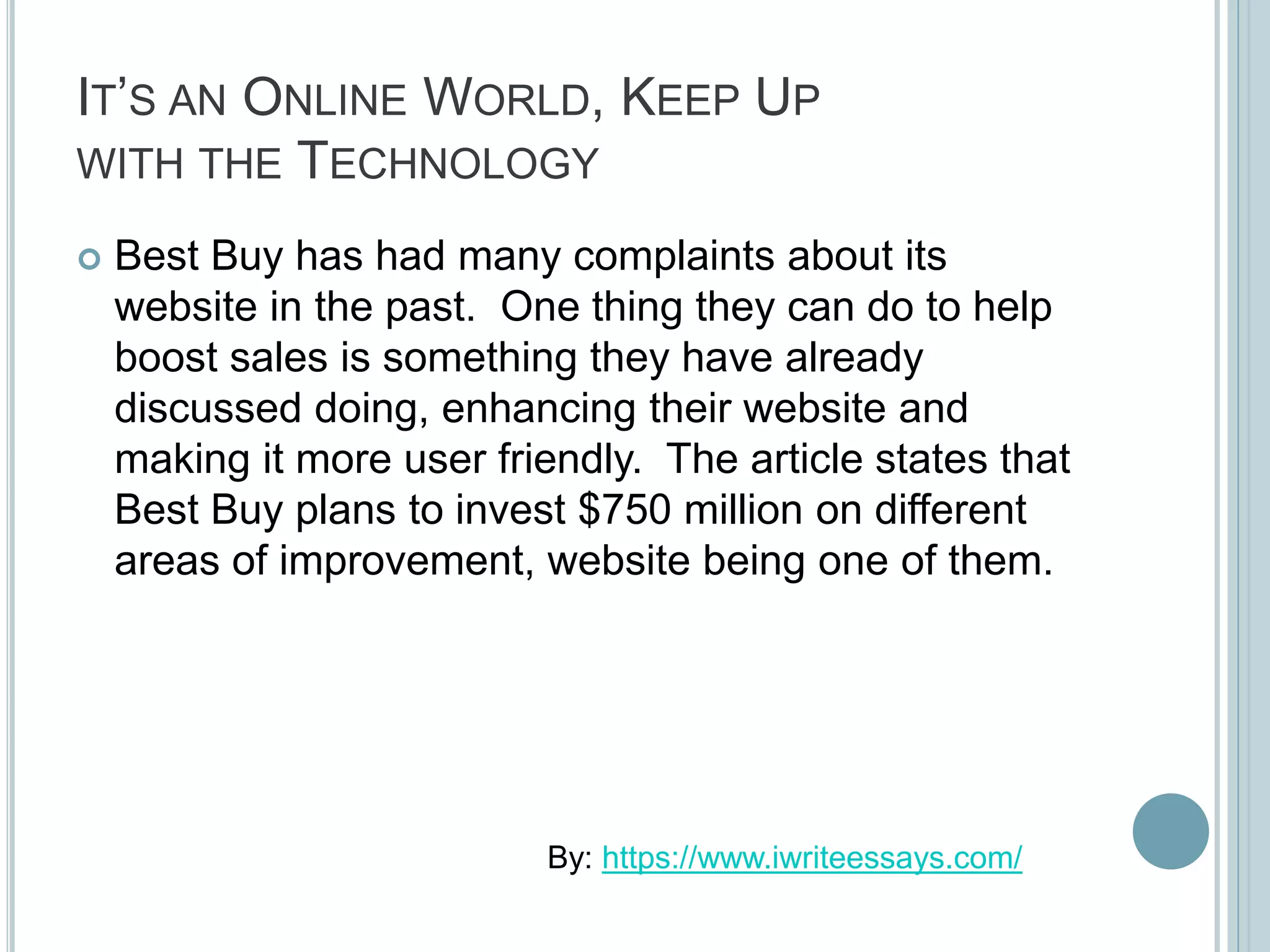 best buy case study sample presentation | PPT