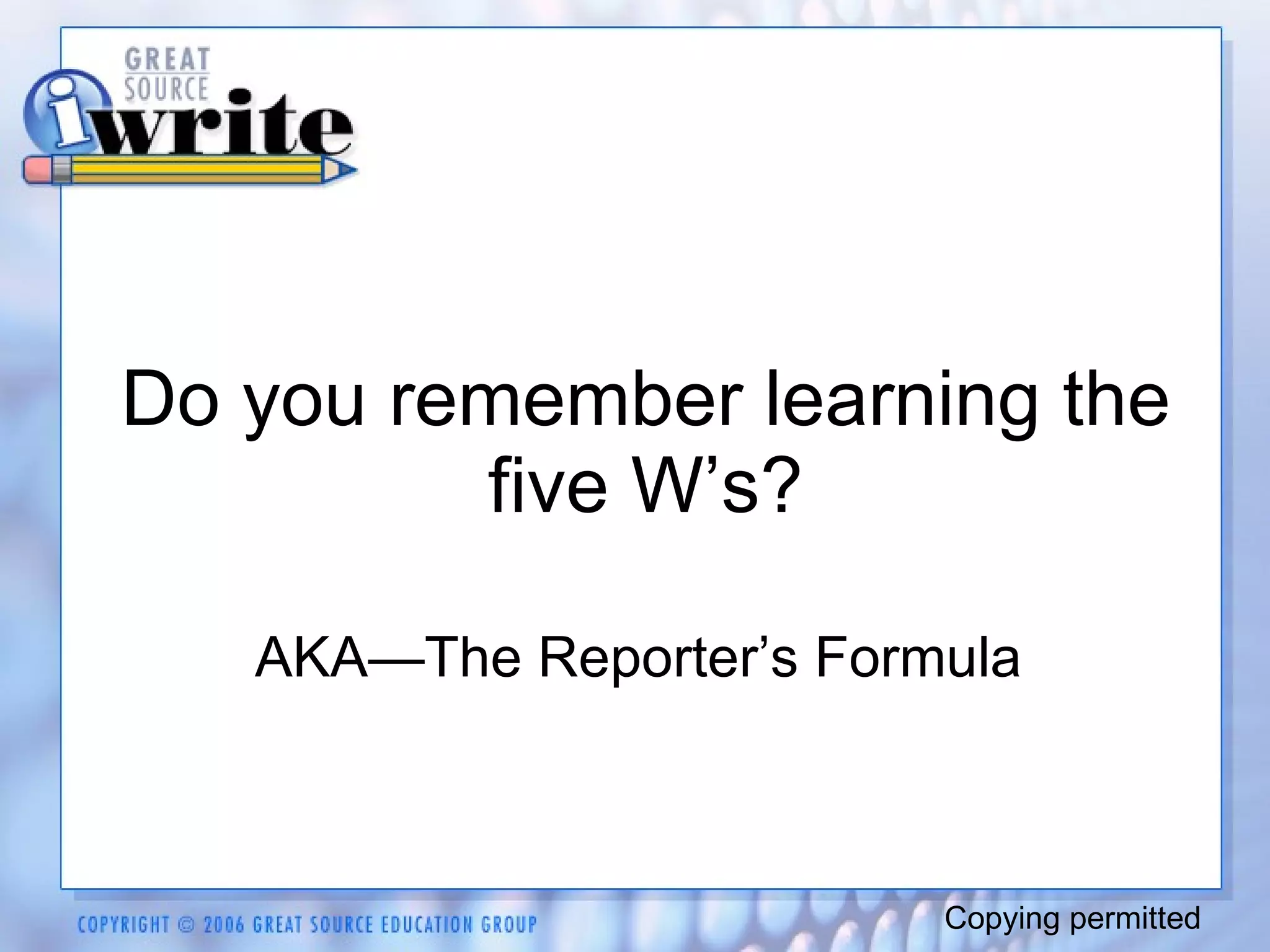 iWrite Expository Mini Lesson | PPT | College Football | College Sports