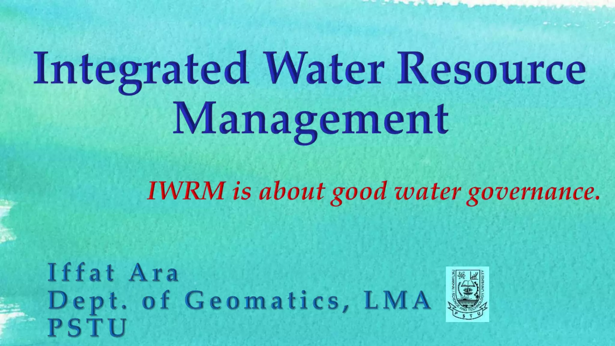 Integrated Water Resource Management | PPTX