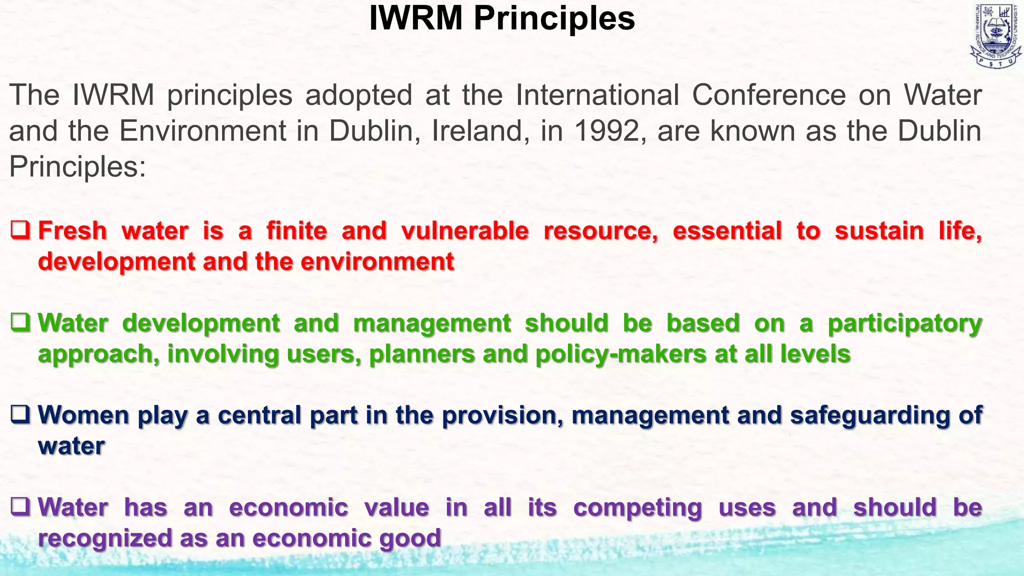 Integrated Water Resource Management | PPTX