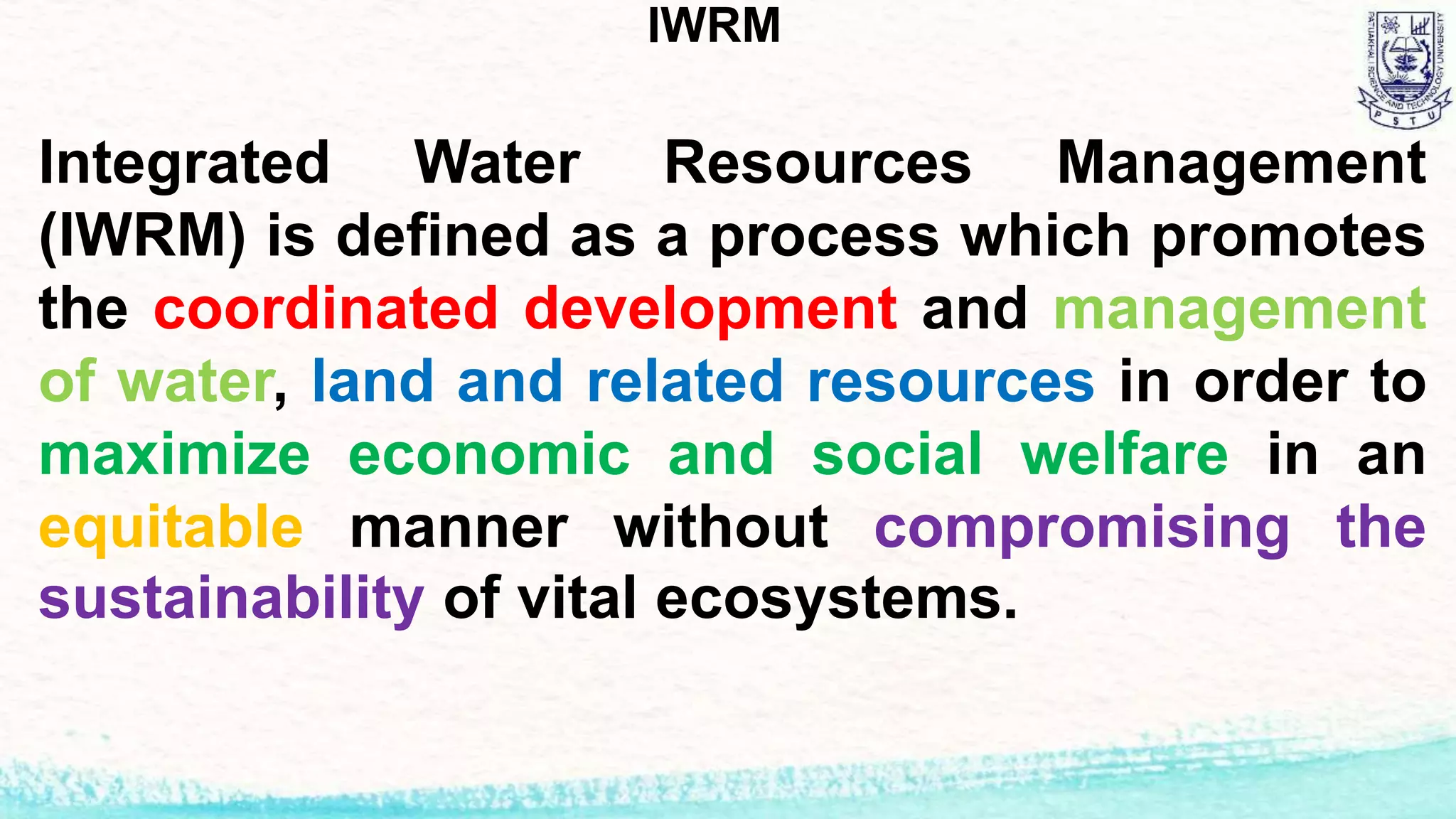 Integrated Water Resource Management | PPTX