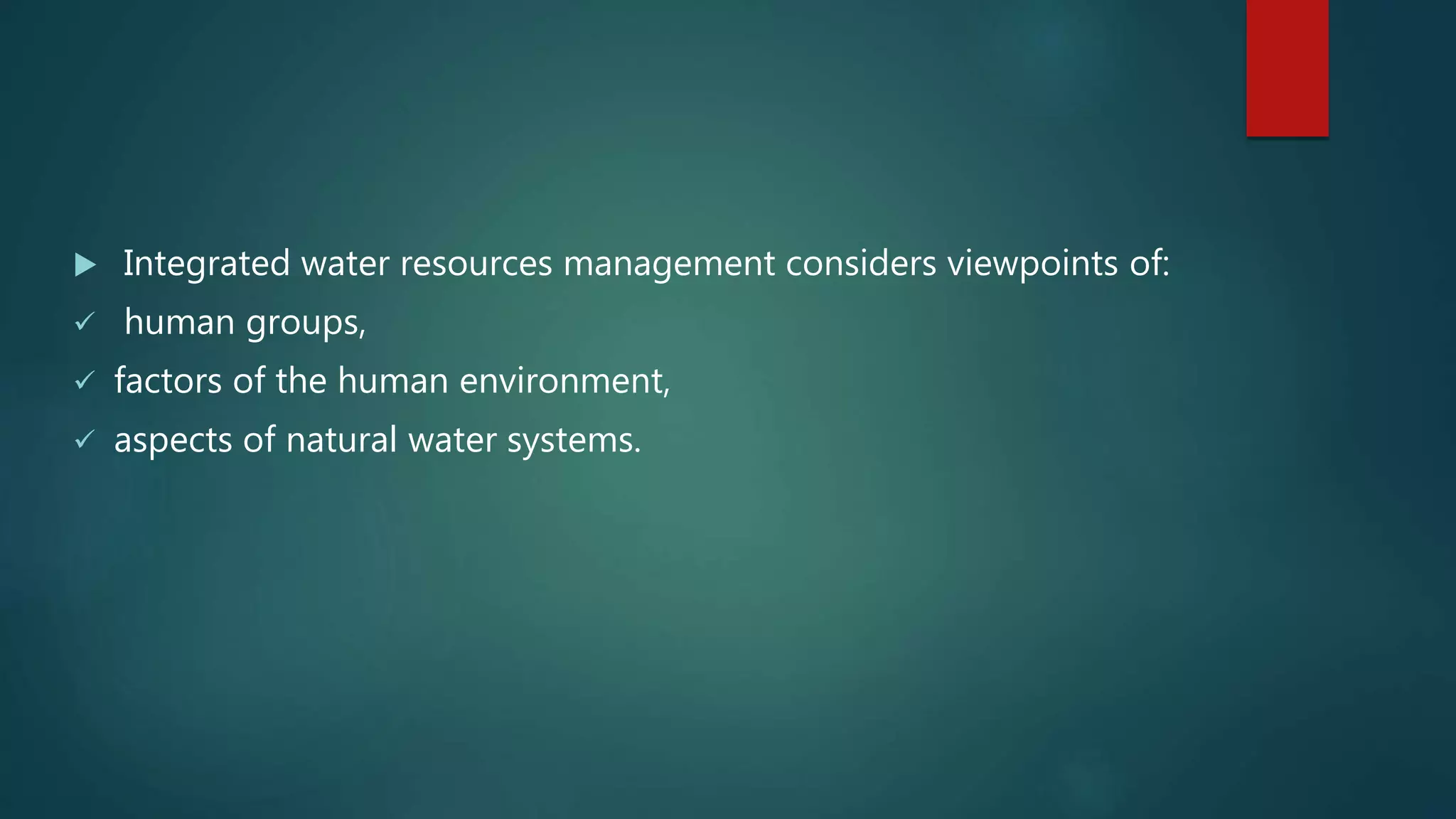 Integrated Water Resources Management (IWRM) | PPTX