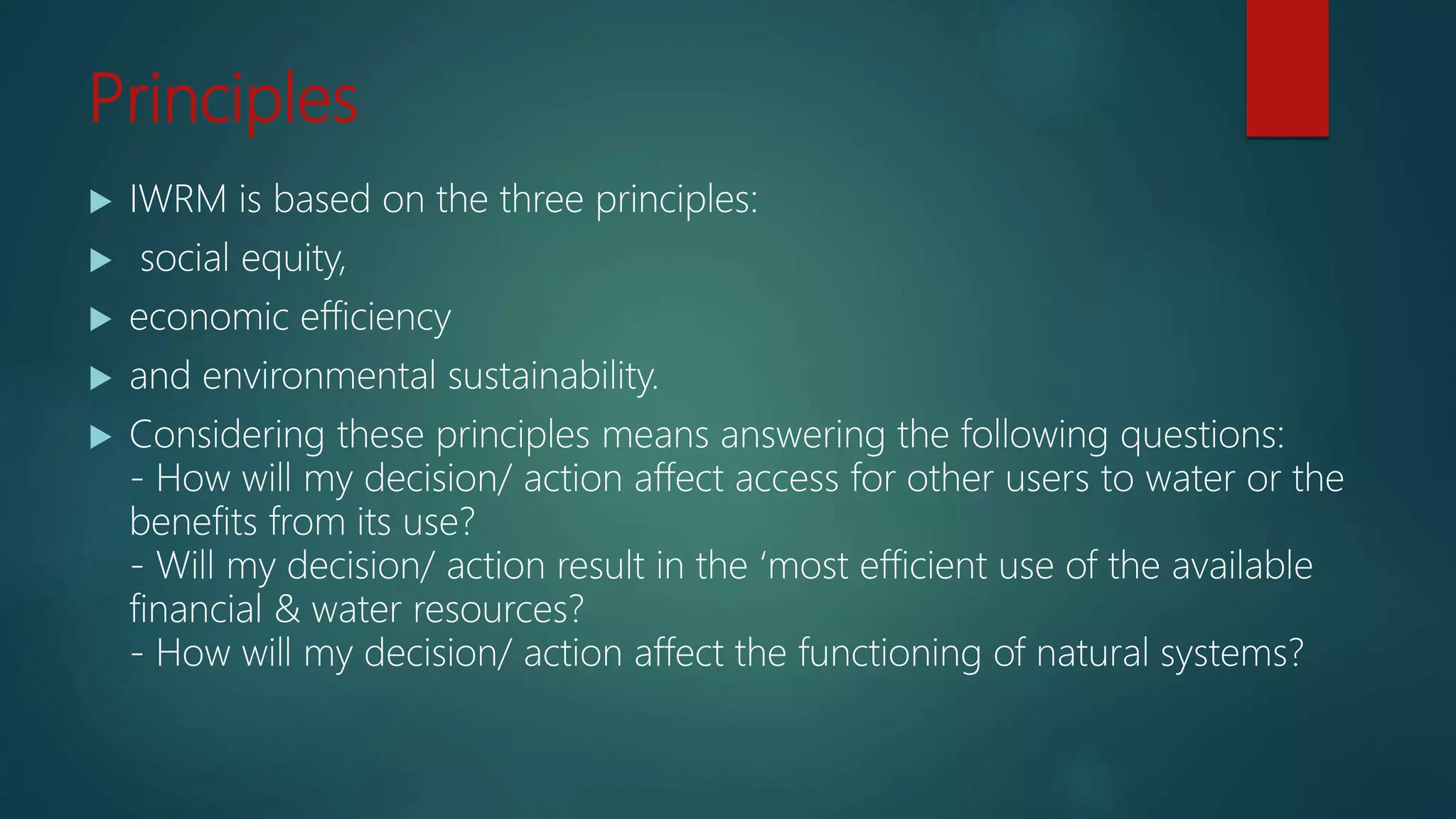 Integrated Water Resources Management (IWRM) | PPTX