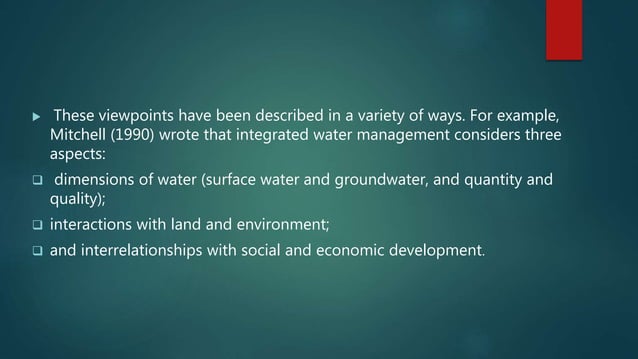 Integrated Water Resources Management (IWRM) | PPTX | Environment | Science