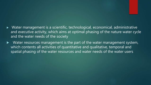 Integrated Water Resources Management (IWRM) | PPTX | Environment | Science