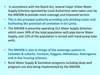 Water Related Institutional Bodies in Sri Lanka | PPTX
