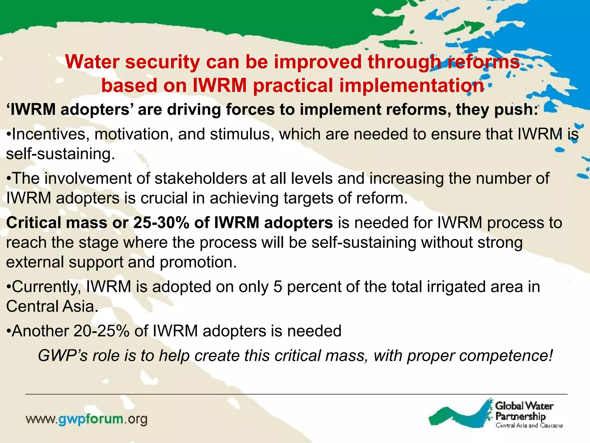 IWRM Implementation in Central Asia. By Vadim Sokolov. | PDF