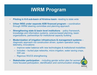 IWRM in Karnataka, India. Crafting a New Future | PDF | Agriculture | Industries