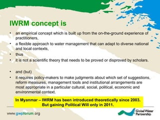 Iwrm in myanmar by prof ni 20aug2015 | PPT