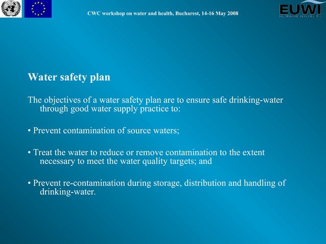 water resource management and water safety | PPT