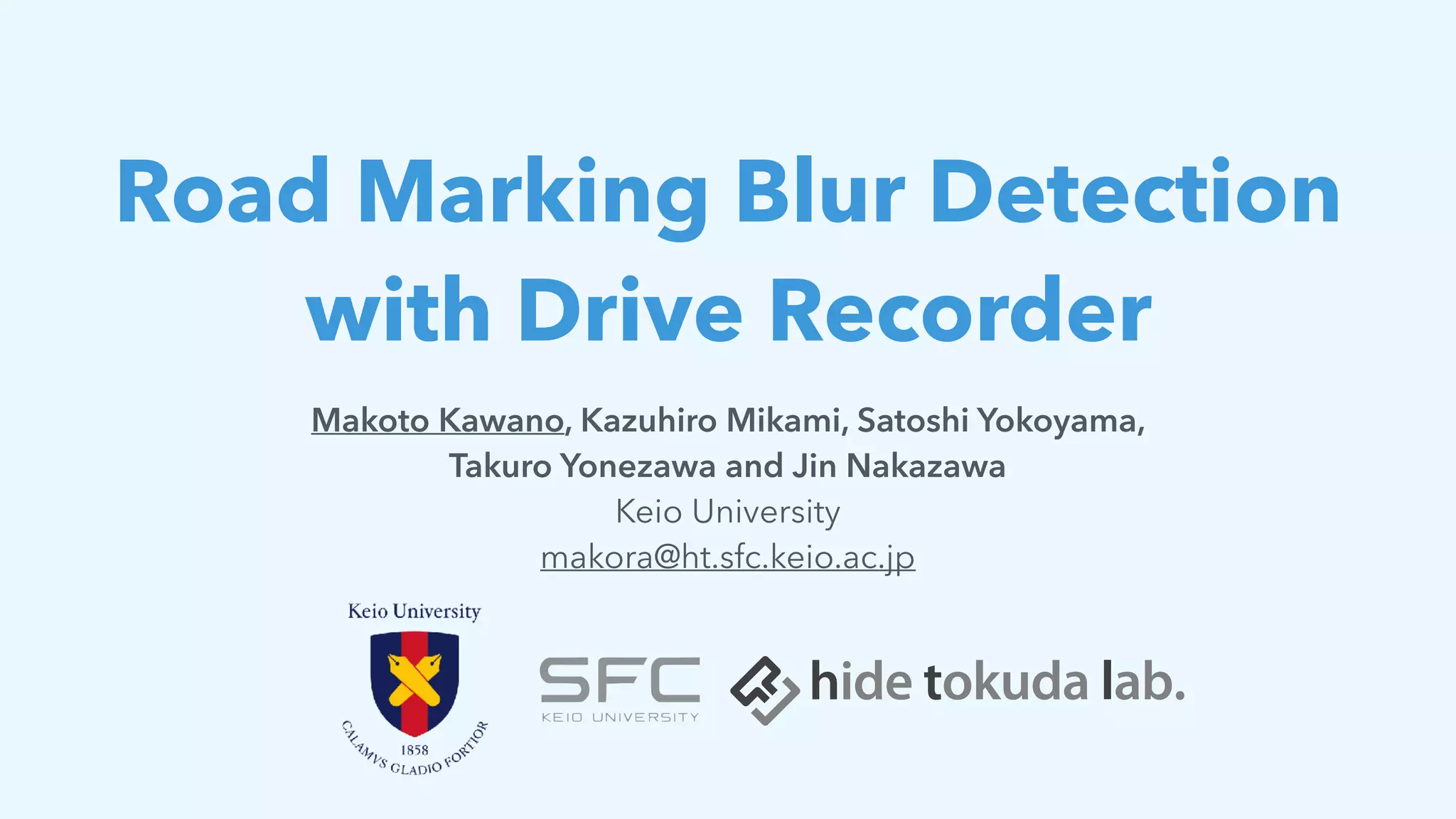 Road Marking Blur Detection with Drive Recorder | PDF