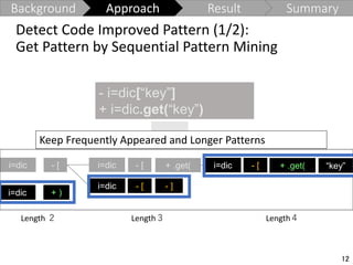 Mining Source Code Improvement Patterns from Similar Code Review Works | PPT