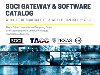 SGCI Catalog Presentation at IWSG2018 | PDF