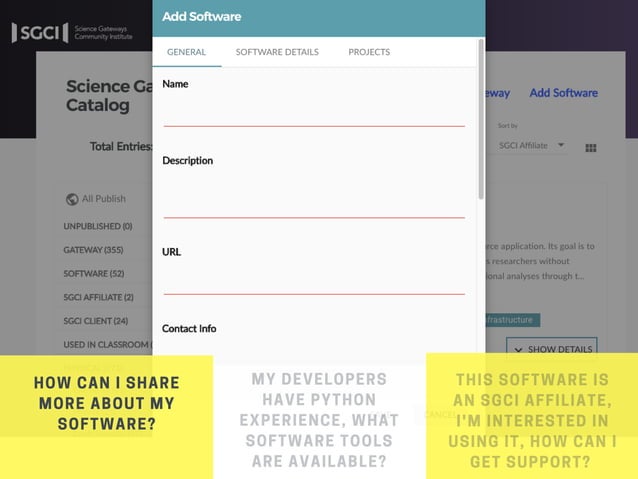 SGCI Catalog Presentation at IWSG2018 | PDF | Technology & Computing