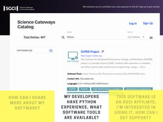 SGCI Catalog Presentation at IWSG2018 | PDF