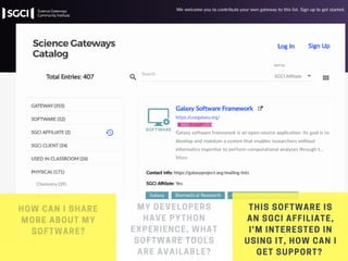 SGCI Catalog Presentation at IWSG2018 | PDF | Technology & Computing