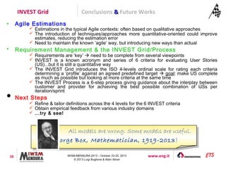 Improving the User Story Agile Technique Using the INVEST Criteria | PPT