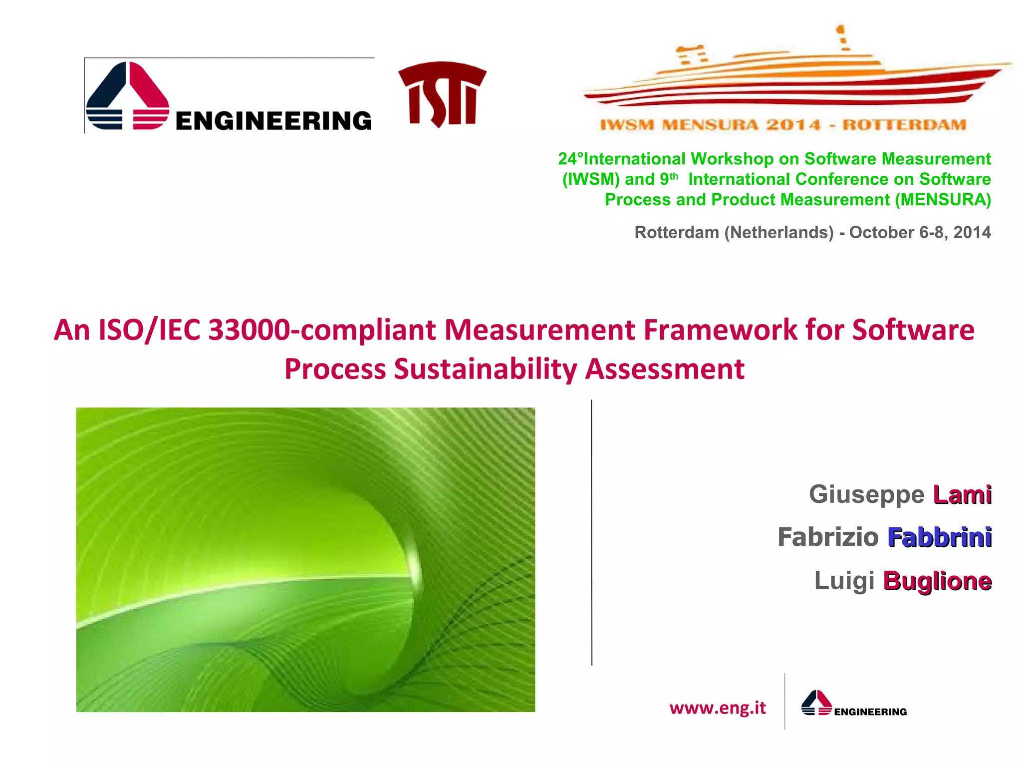 An ISO/IEC 33000-compliant Measurement Framework for Software Process ...