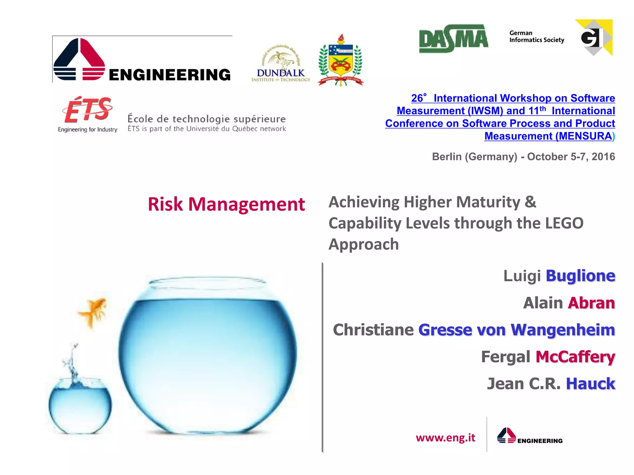 Risk Management: Achieving Higher Maturity & Capability Levels through ...